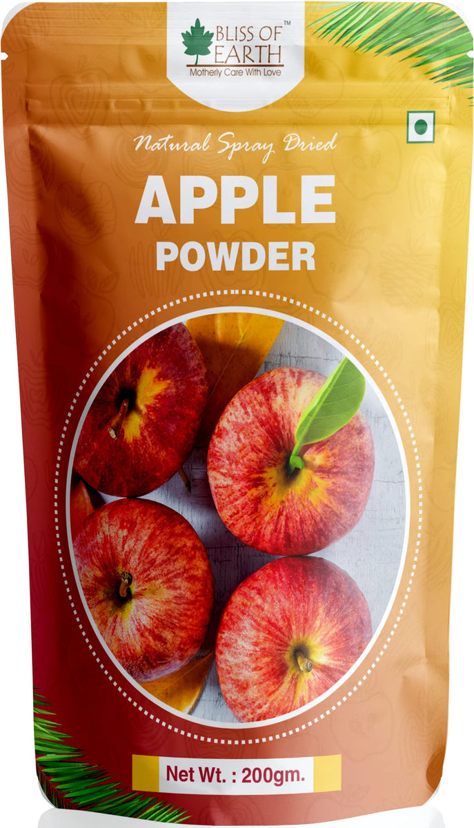 Spinach Powder + Apple powder Natural Spray Dried 200gm (Pack of 2)
