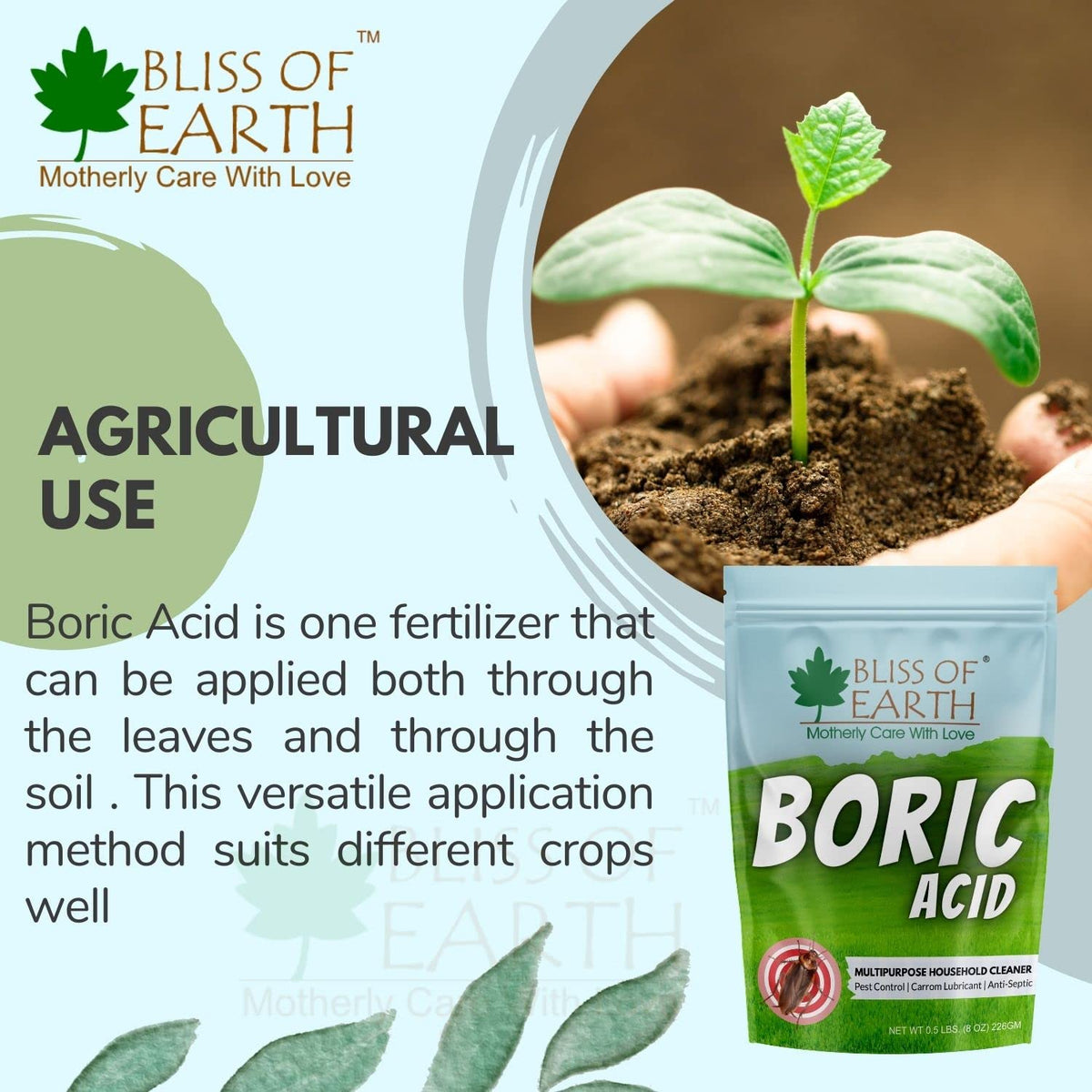 Bliss Of Earth Boric Acid Powder 453gm